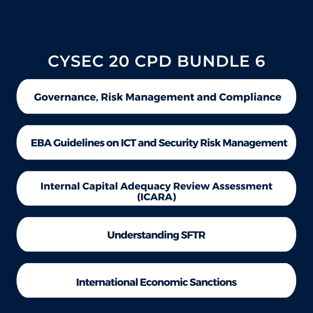 CySEC 20 CPD Bundle 6 - EIMF Academy